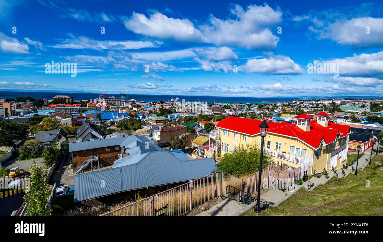 View over Punta Arenas, Patagonia, Chile, South America Stock Photo - Alamy