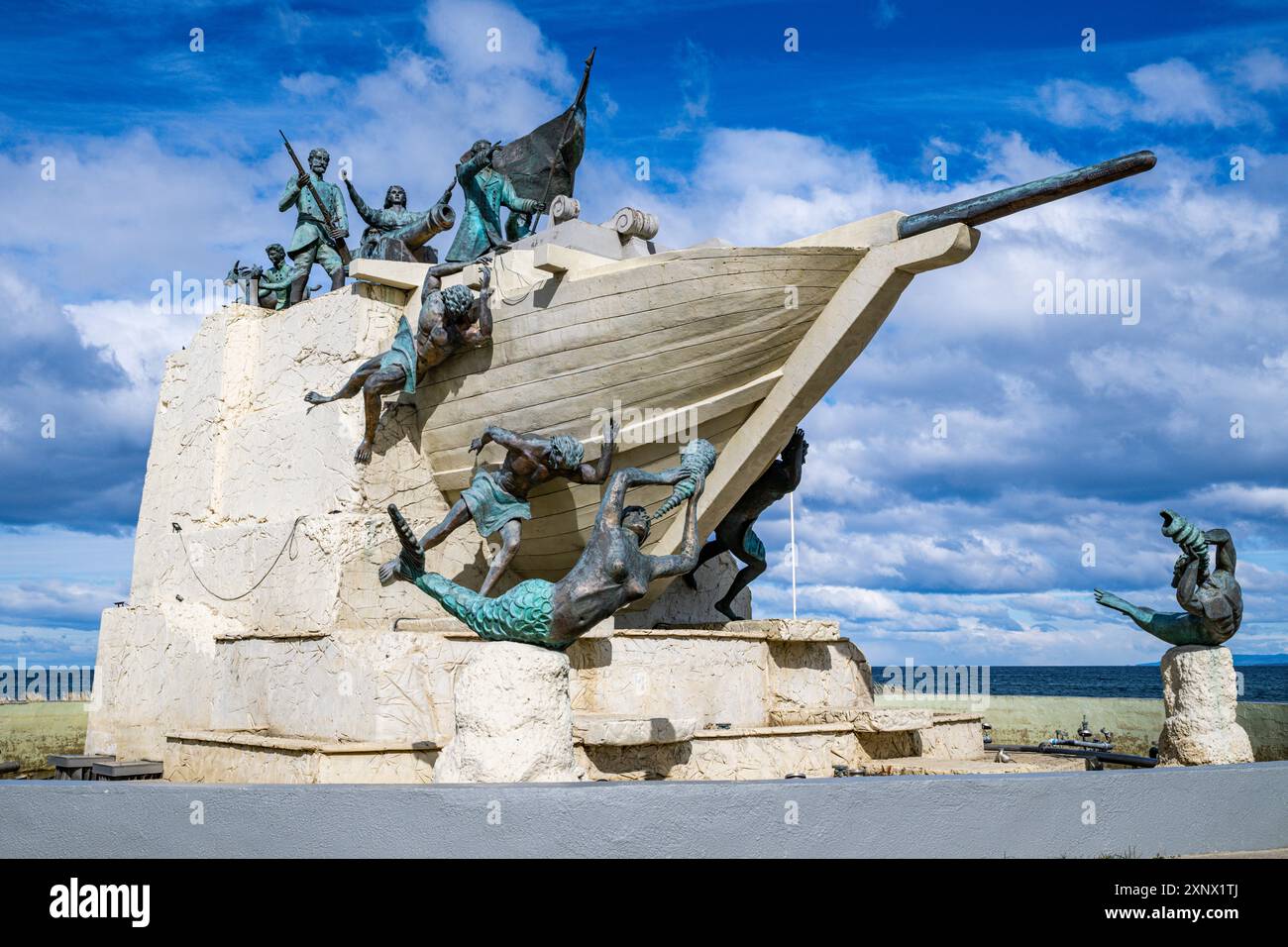 Monumento A Tripulantes Goleta Ancud, Shoreline of Punta Arenas ...