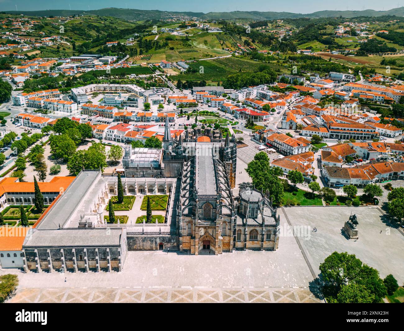 Aerial of the Monastery of the Dominicans of Batalha, built to ...