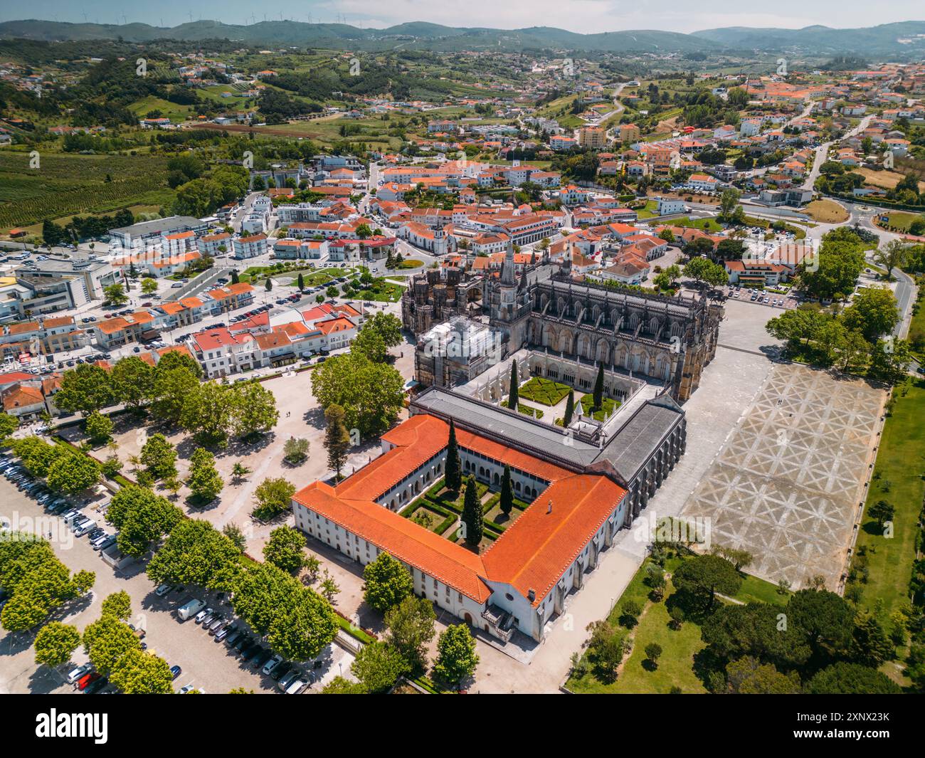 Aerial of the Monastery of the Dominicans of Batalha, built to ...
