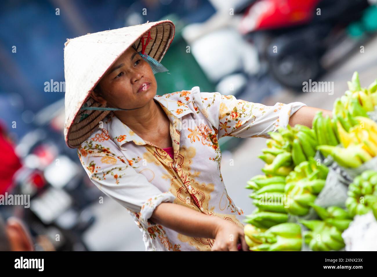 Young woman in her daily life in Hanoi, Vietnam, Indochina, Southeast ...