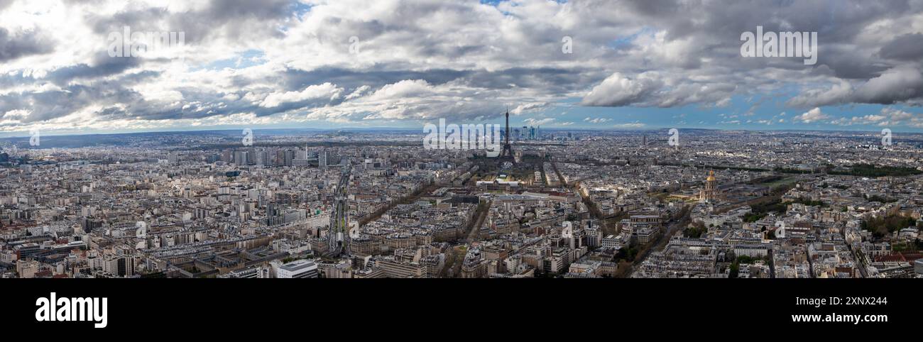 Paris overview with Eiffel Tower, Paris, France, Europe Stock Photo - Alamy