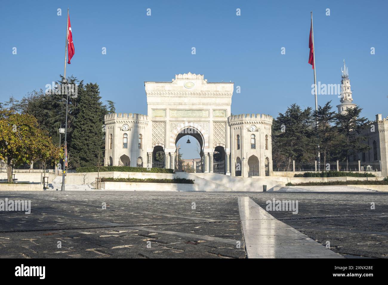 Istanbul University, main marble gate, Istanbul, Turkey, Europe Stock ...
