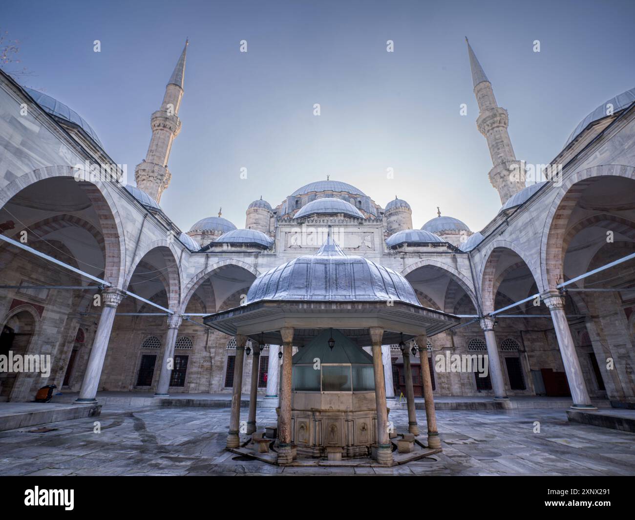 Inner cloister of Shehzade (Sehzade) Camii Mosque, Istanbul, Turkey ...