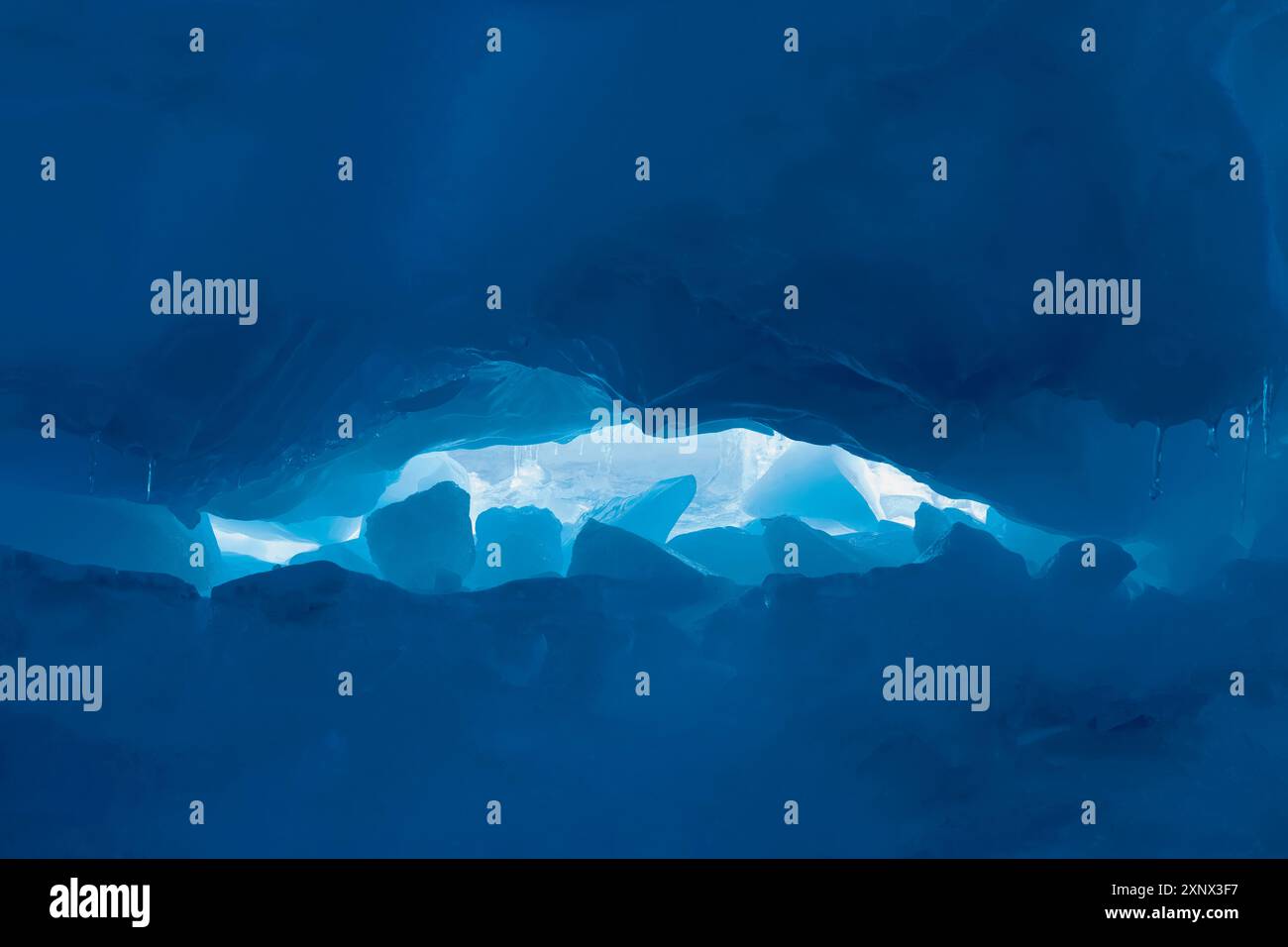 Blue ice inside iceberg, Antarctica, Polar Regions Stock Photo - Alamy