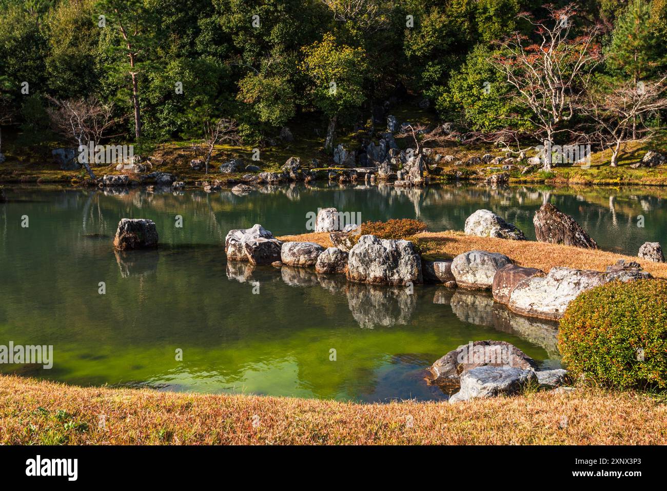 Sogenchi Teien lake, tranquil Zen garden of Tenryu-ji, UNESCO World ...
