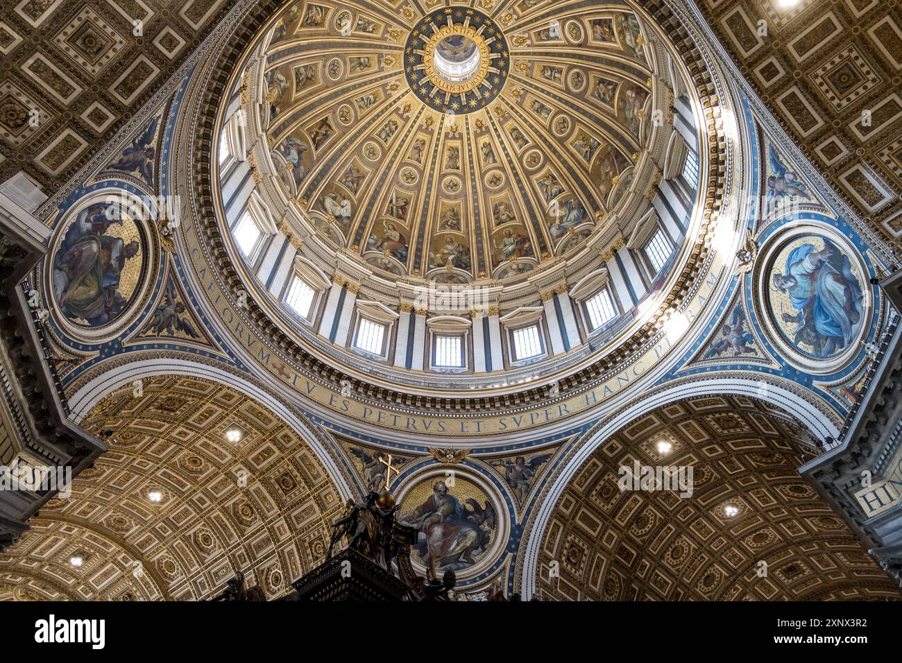 Detail of the dome of St. Peter's Basilica, Vatican City, UNESCO, papal ...