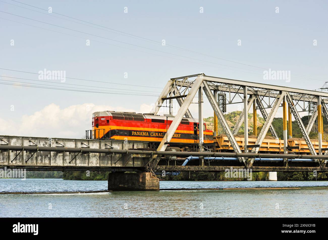 Panama Canal Railway crossing over the Chagres River, Republic of ...