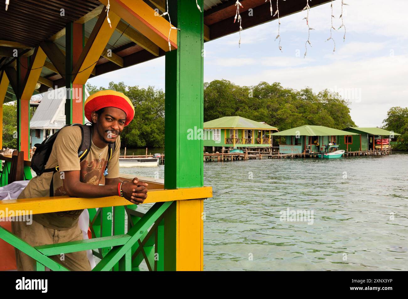 Man leaning on guardrail hi-res stock photography and images - Alamy
