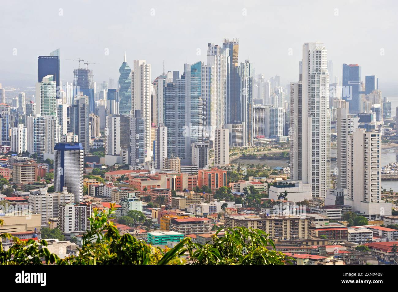 View of Panama City from the top of Ancon Hill, Panama City, Republic ...