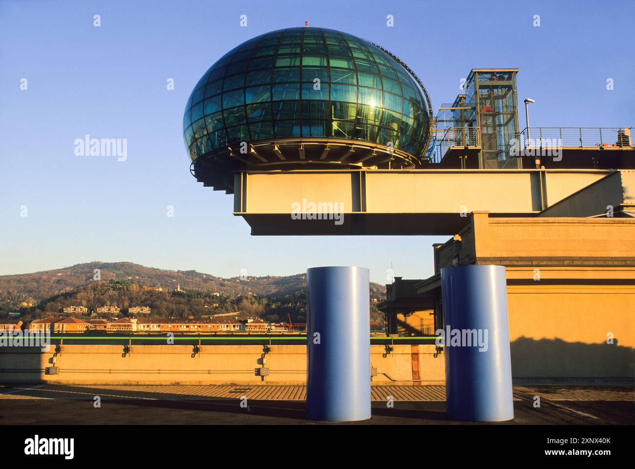 Renovation by the architect Renzo Piano of the test track on roof of ...