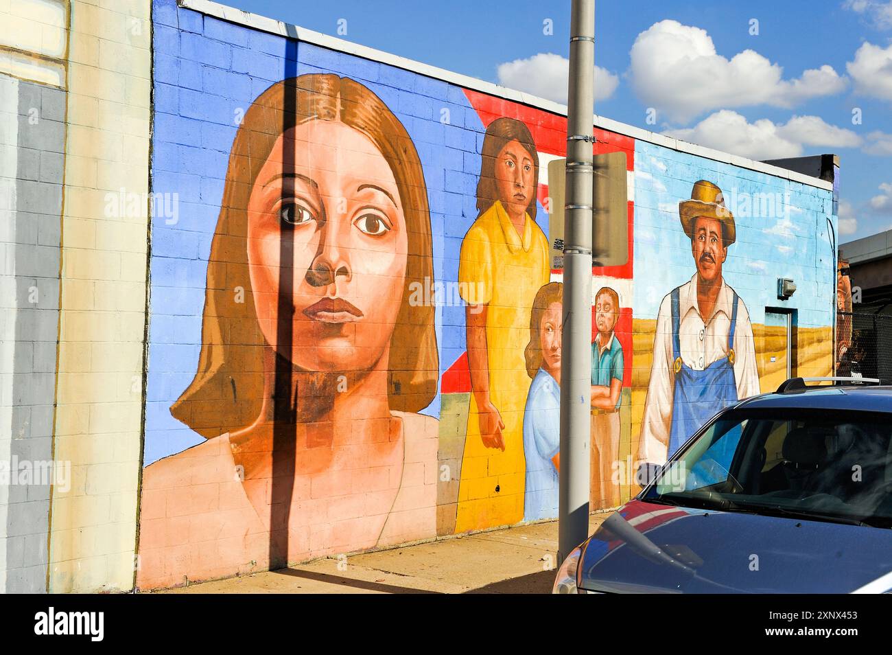 History of Immigration, restored Mural by Simon Huelsbeck, Callowhill ...