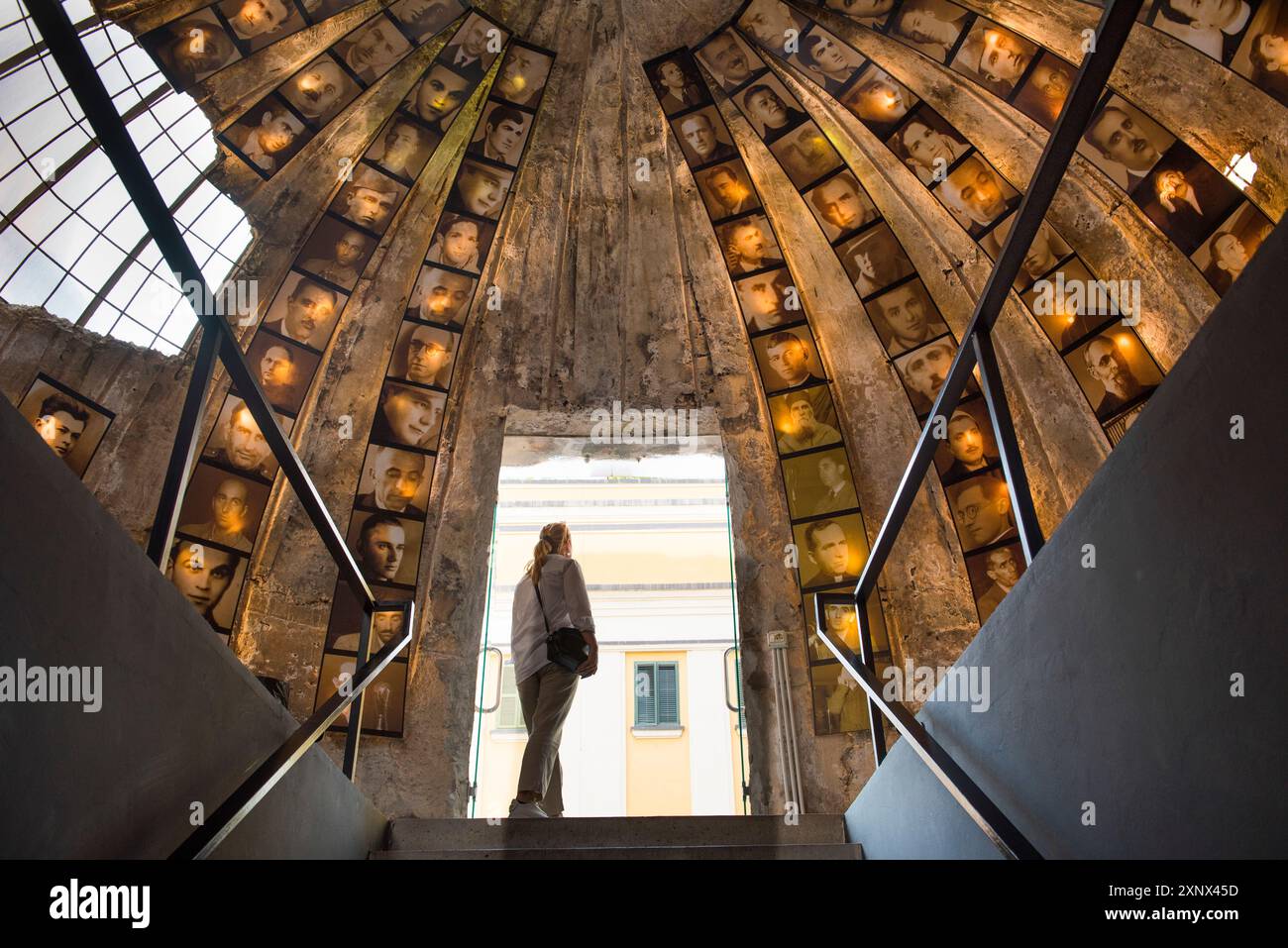 Entrance of Bunk'art 2 exhibiting photos of convicts by the communist ...
