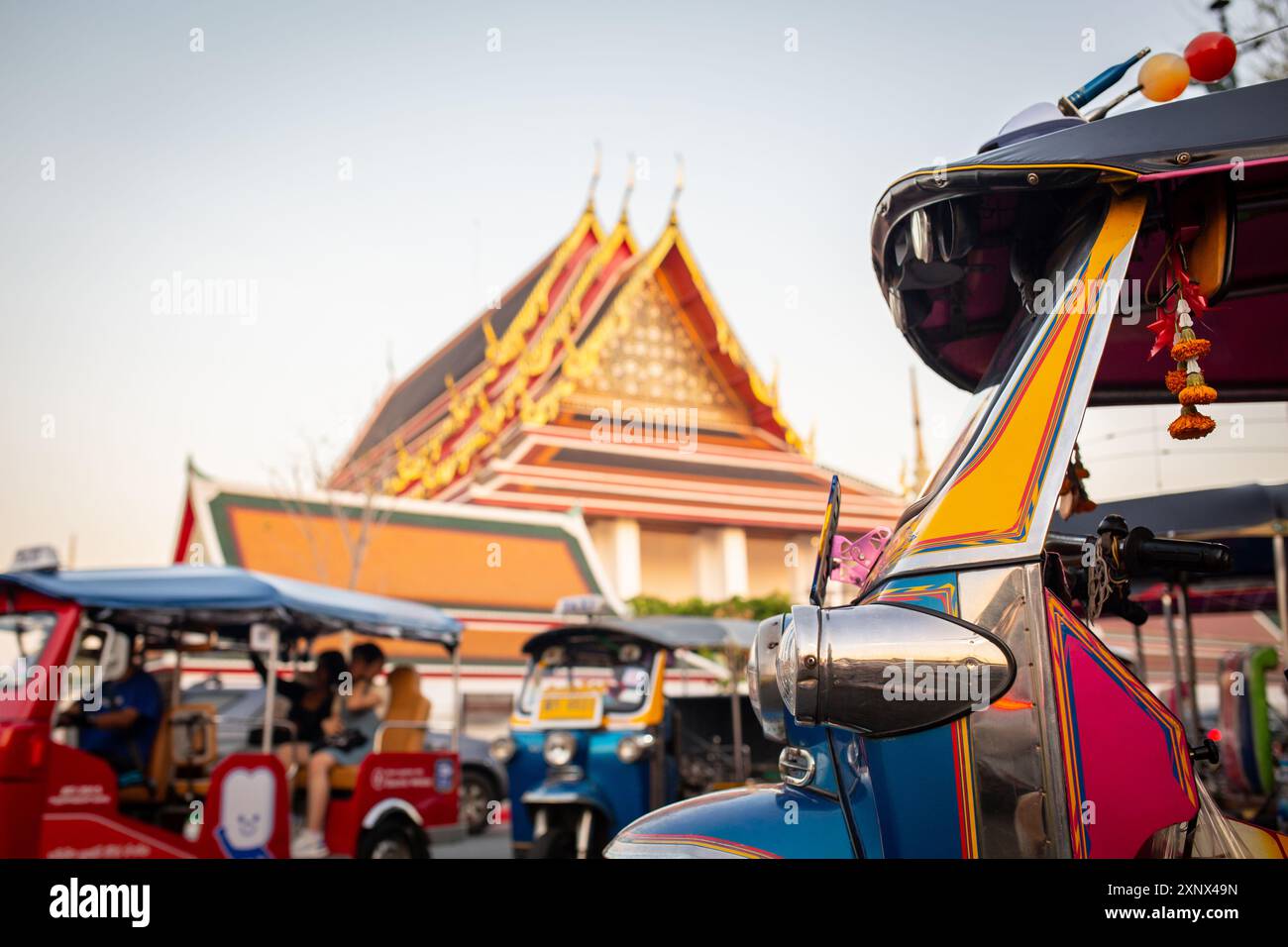 Tuk-tuk in front of Wat Pho in Bangkok, Thailand, Southeast Asia, Asia Stock Photo - Alamy