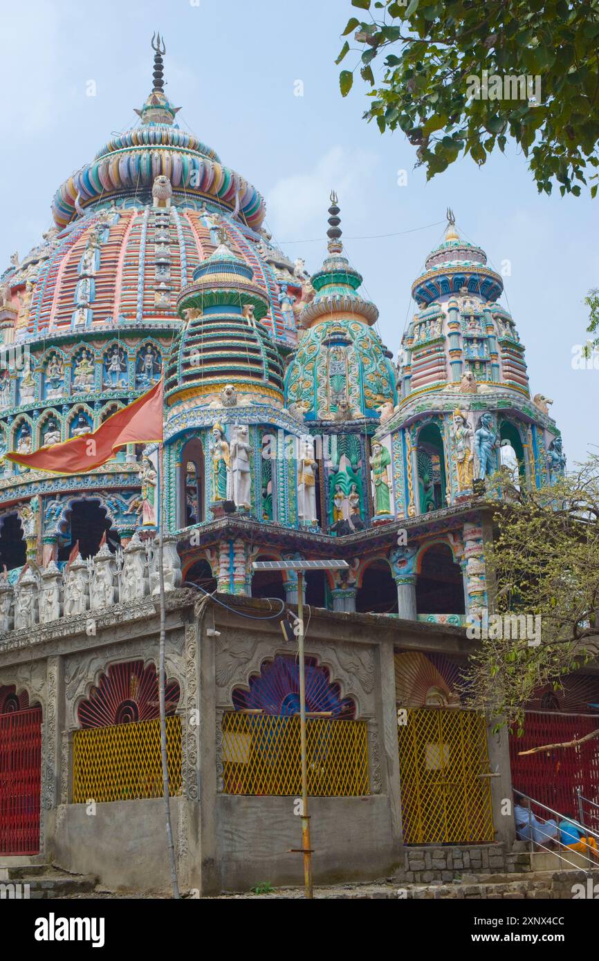 The colourful 14th century Dewri Mandir Temple dedicated to Durga, the Hindu Mother Goddess ...