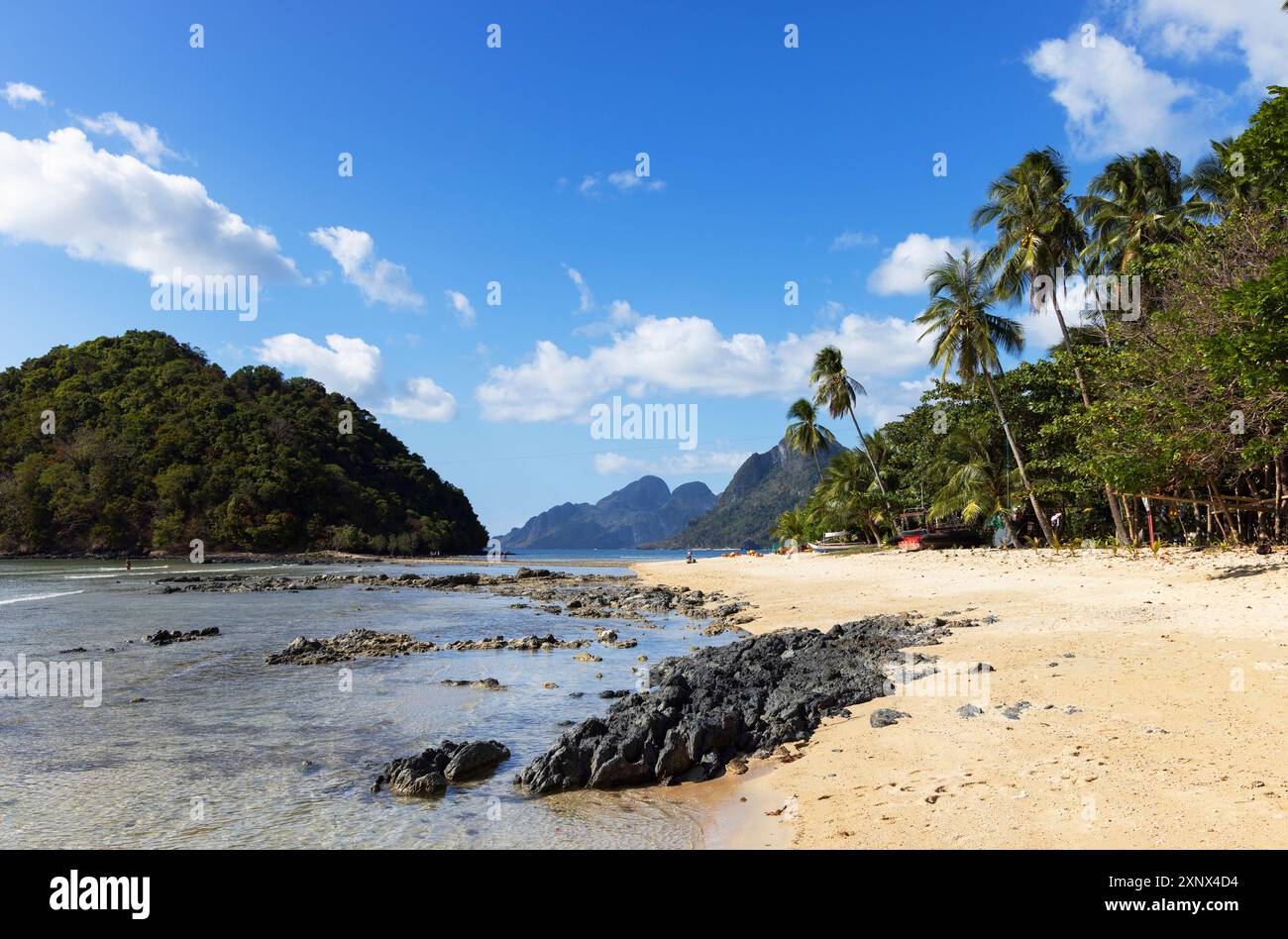 Las Cabanas beach, El Nido, Bacuit Bay, Palawan, Philippines, Southeast ...