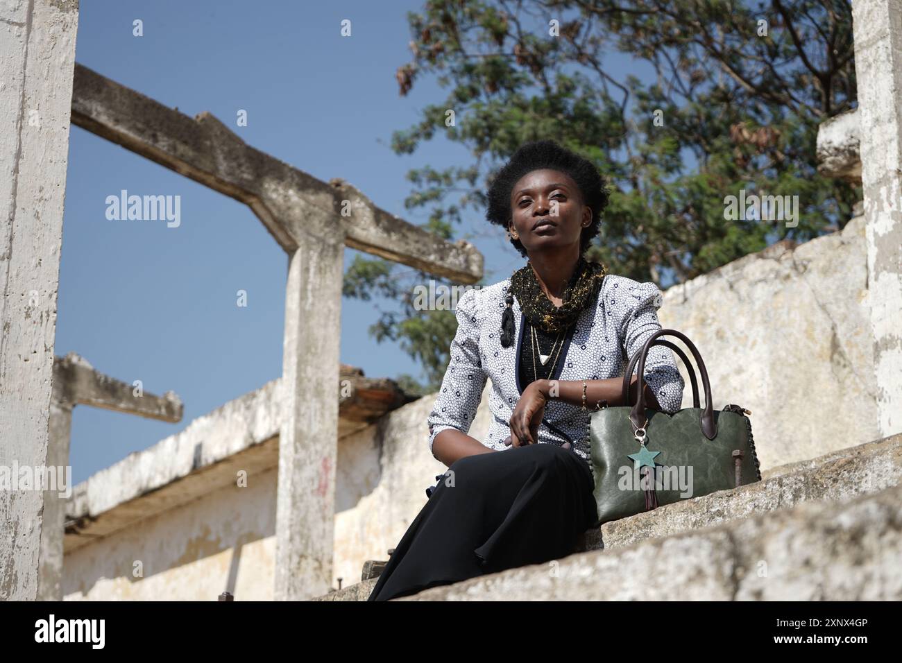 Portrait of a African female. Democratic Republic of the Congo Stock ...