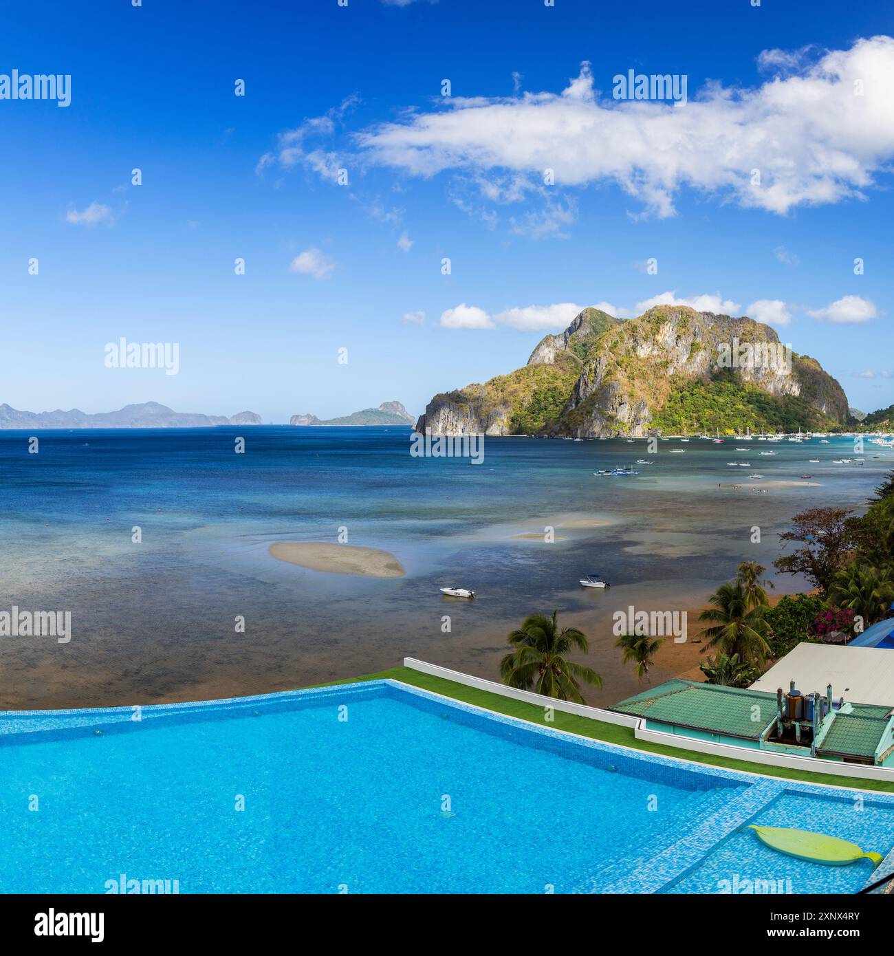 Pool at Lime Resort, El Nido, Bacuit Bay, Palawan, Philippines ...