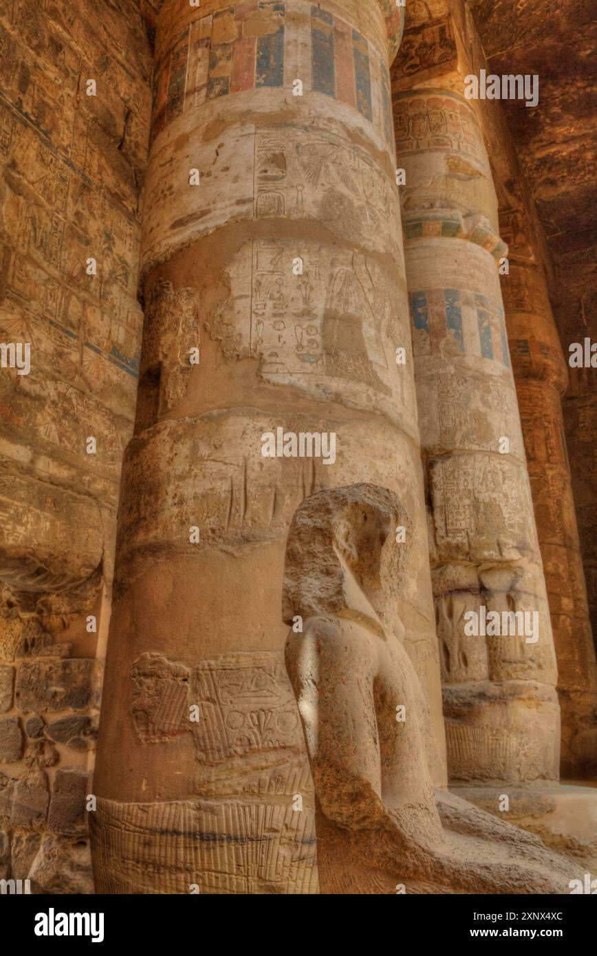 Papyrus Columns in the Court, Temple of Khonsu, Karnak Temple Complex ...