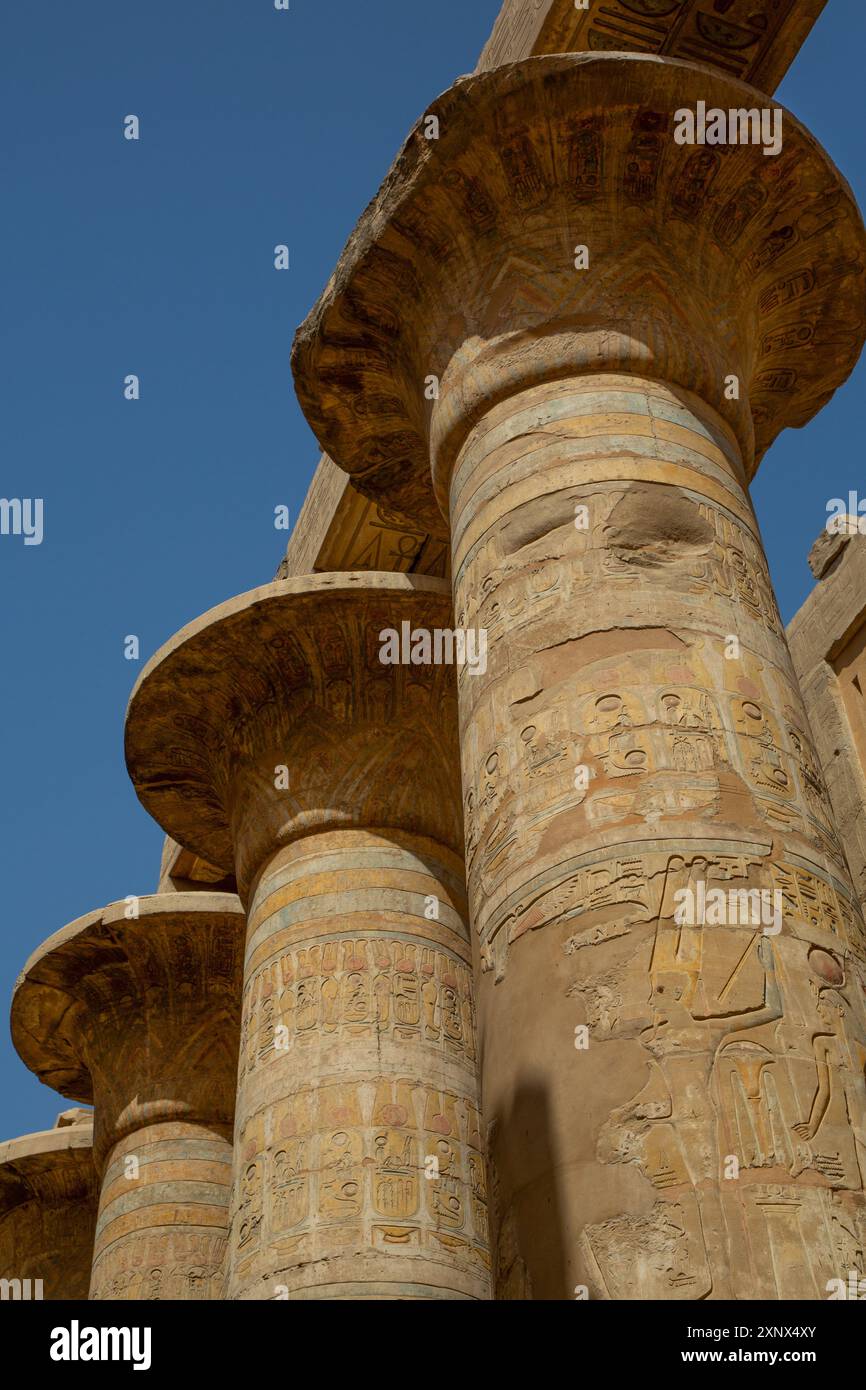The Great Papyrus Columns, Hypostyle, Karnak Temple Complex, UNESCO ...