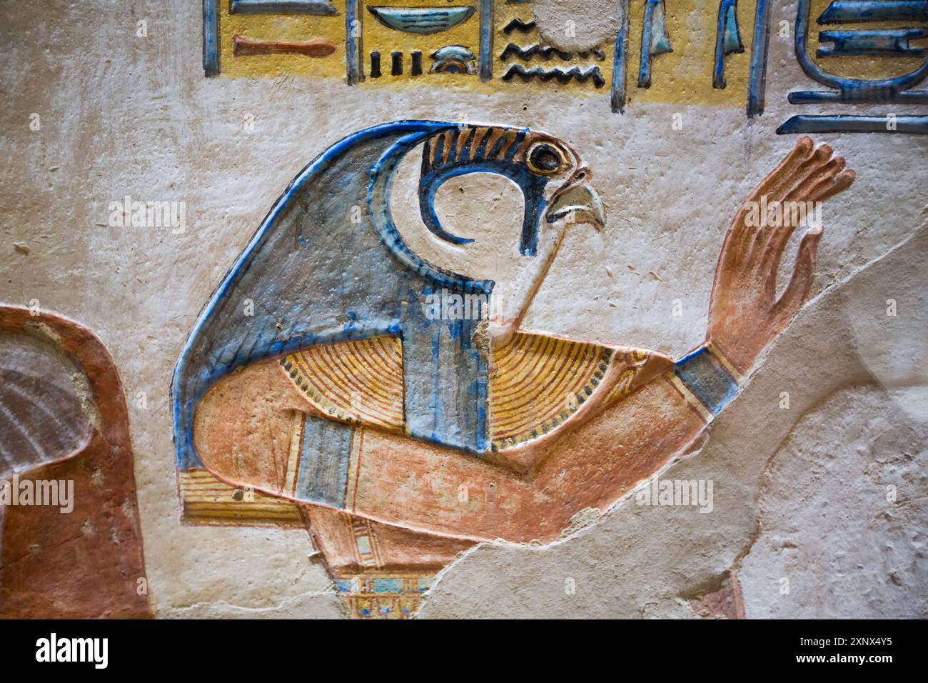 Image of God Horus, Bas Relief, Tomb of Prince Amenherkhepshef ...
