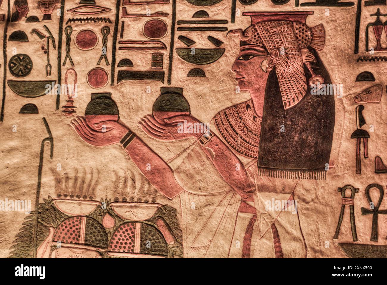 Image of Nefertari, Paintings and Relief, Tomb of Nefertari, QV66 ...