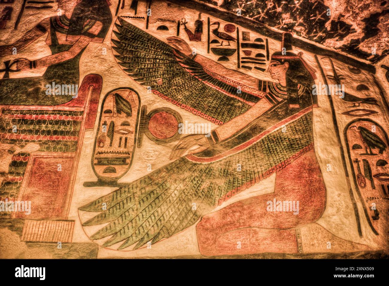 Image of Goddess Maat, Paintings and Relief, Tomb of Nefertari, QV66 ...