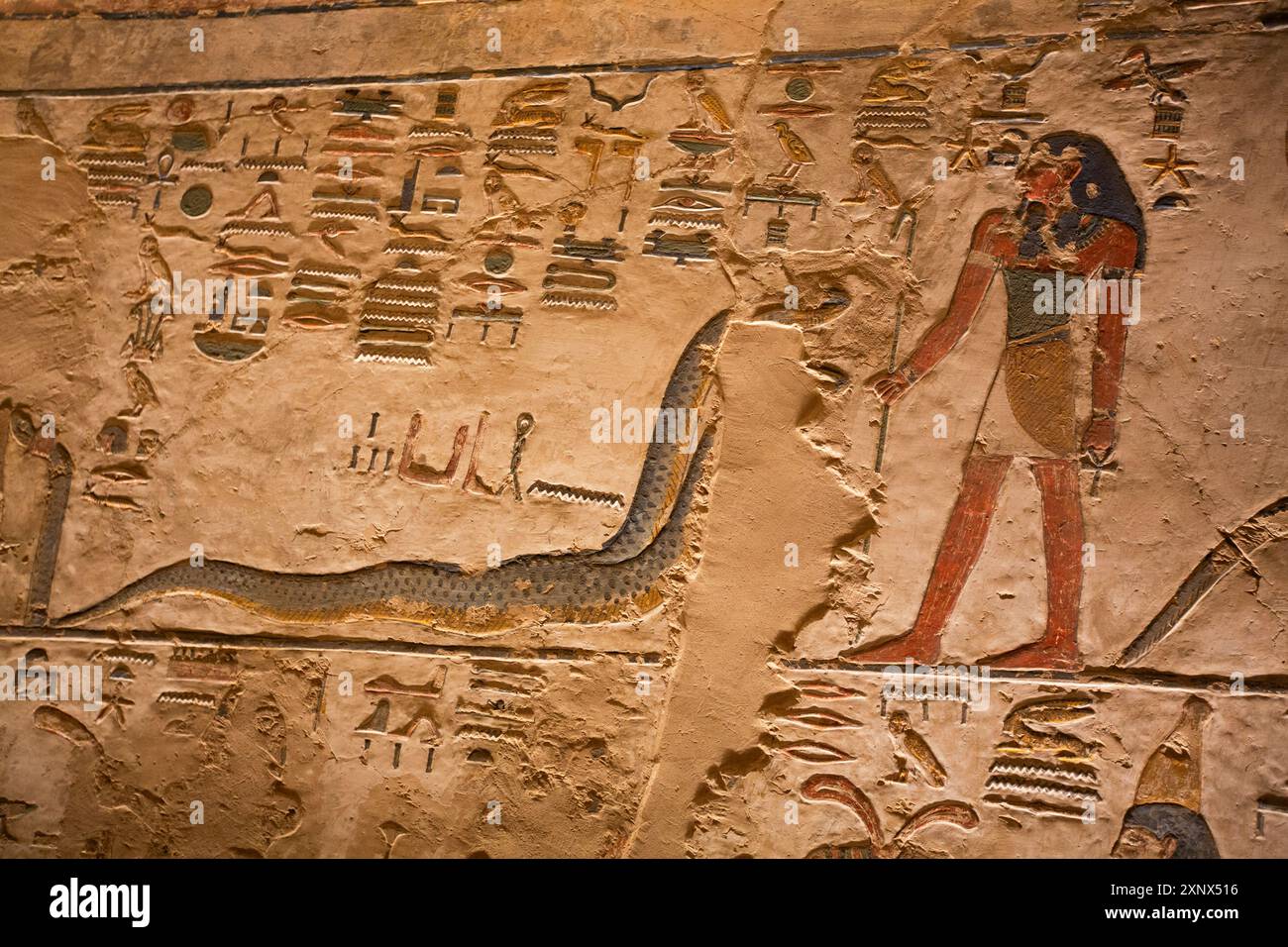 Bas Relief, Tomb of Seti I, KV17, Valley of the Kings, Ancient Thebes ...