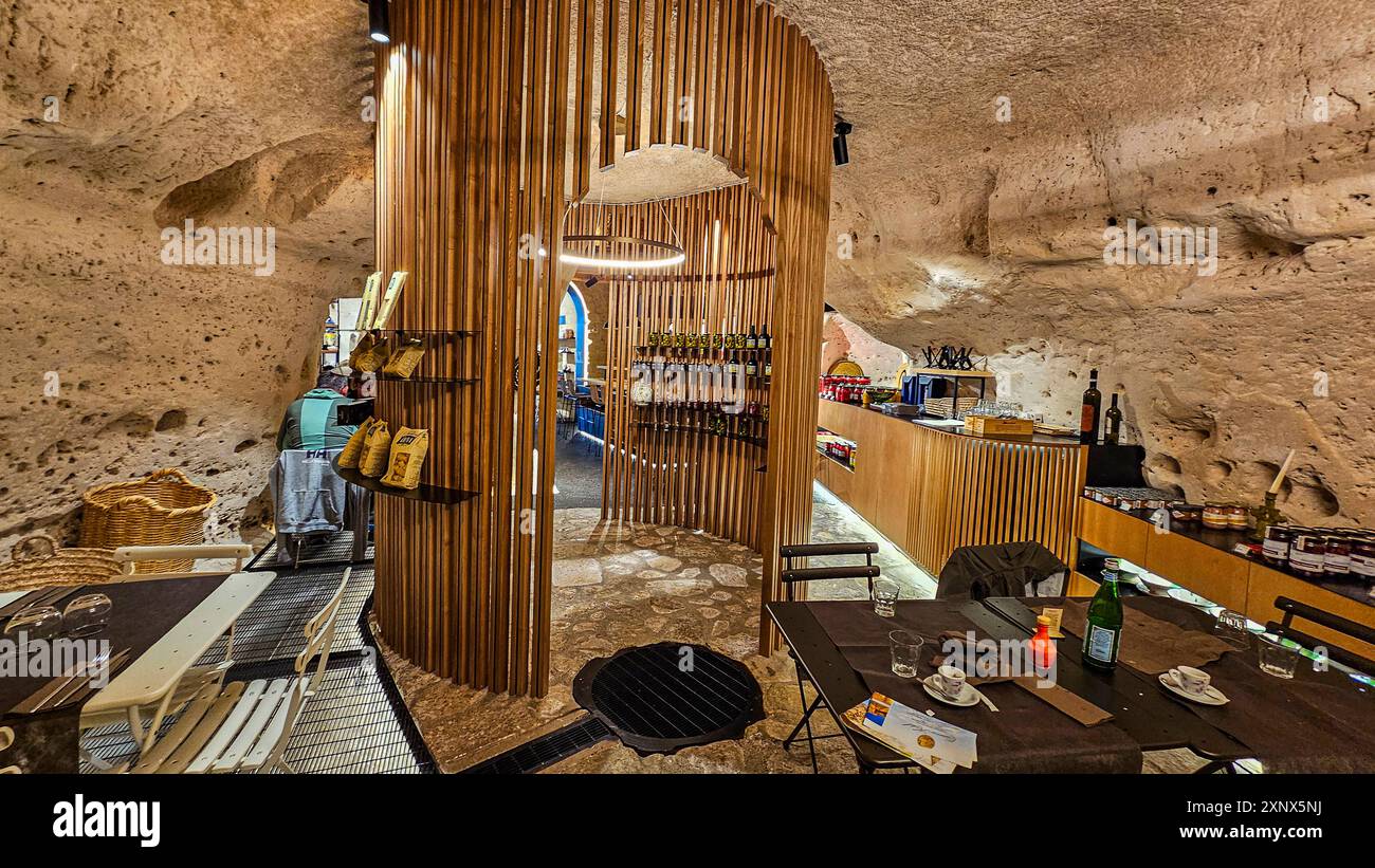 Cave hotel in Sassi di Matera, Basilicata, Italy, Europe Copyright ...
