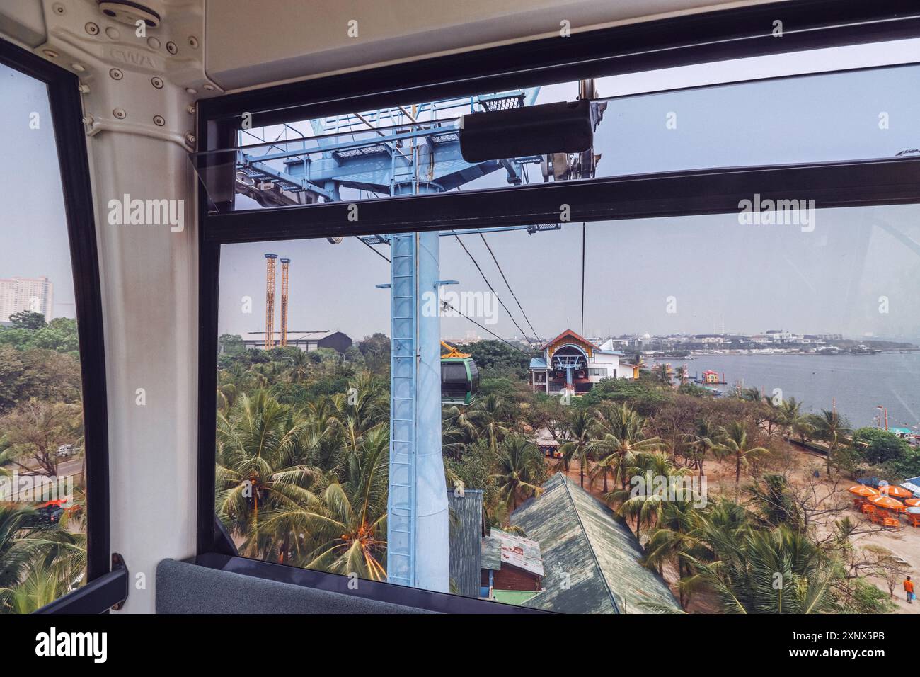 25 August 2018, Jakarta, Indonesia, South East Asia, Using cable car on ...