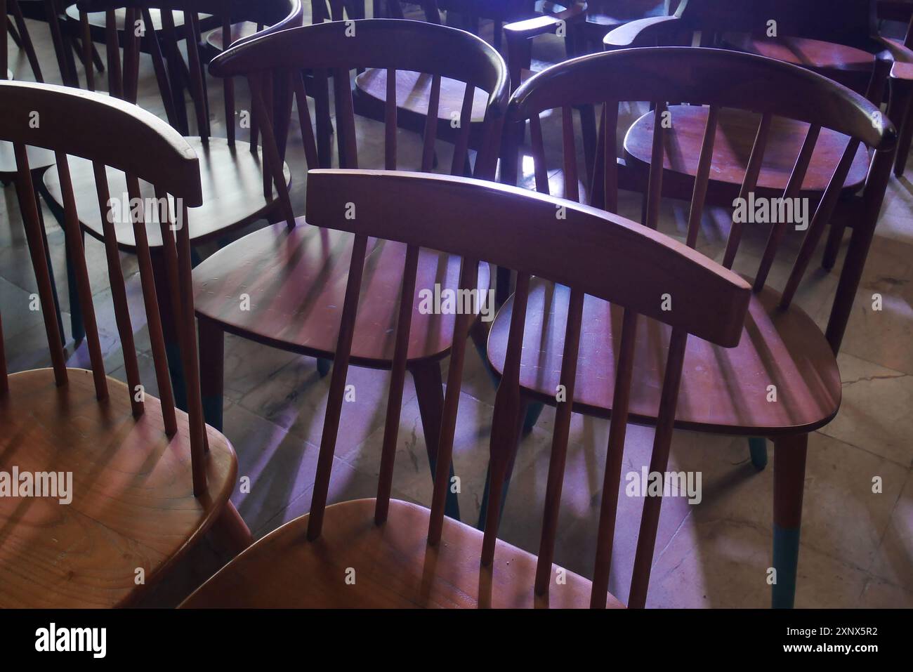 Wood chair from behind hi-res stock photography and images - Alamy