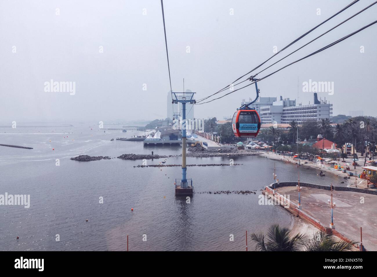 25 August 2018, Jakarta, Indonesia, South East Asia, Using cable car on ...