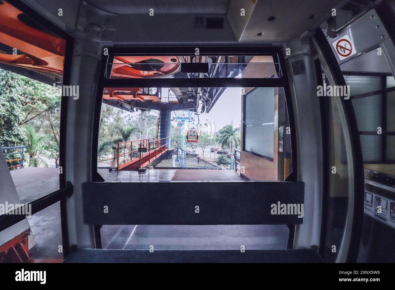 25 August 2018, Jakarta, Indonesia, South East Asia, Using cable car on ...