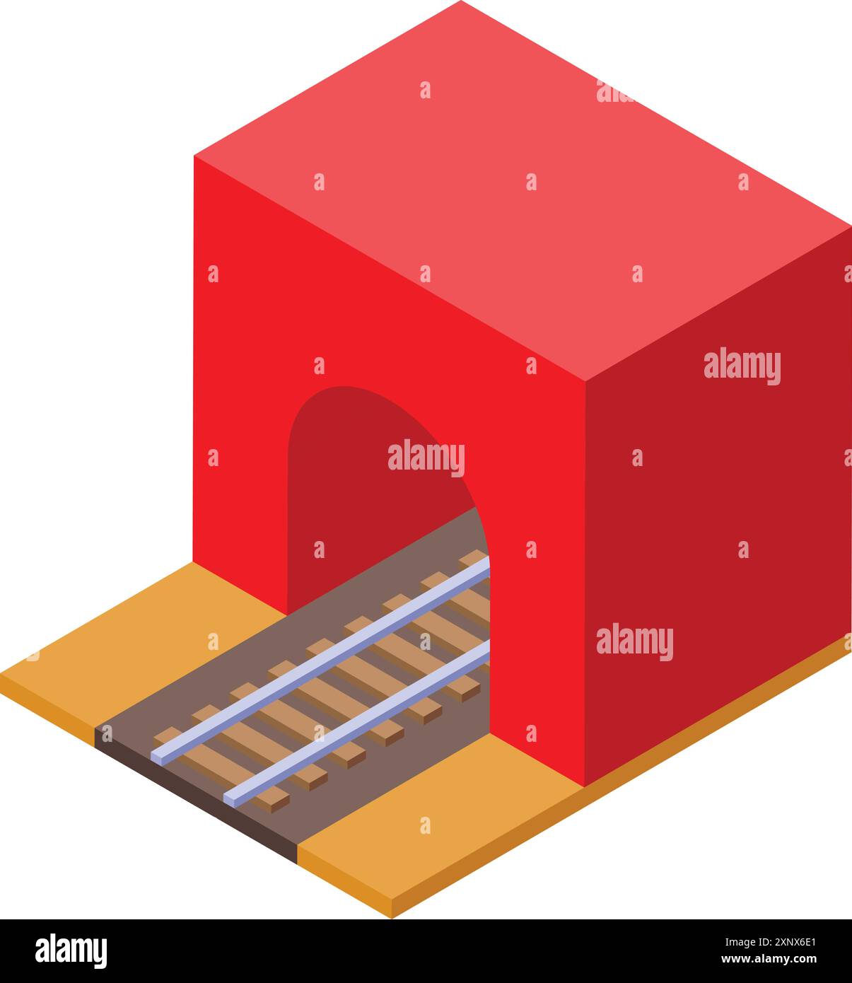 Tunnel under the railroad Stock Vector Images - Alamy