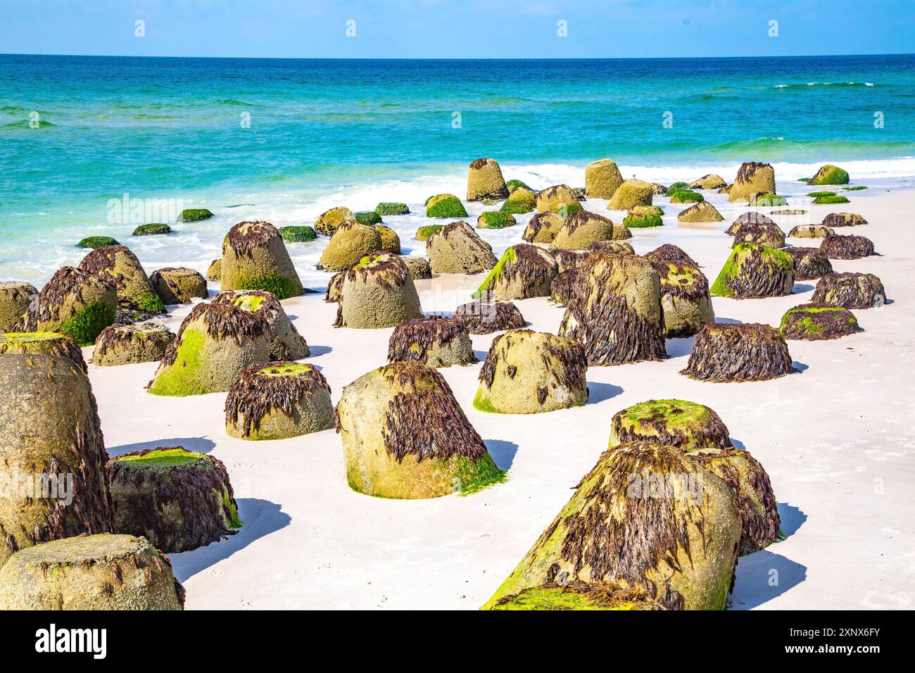 Beach protection by tetrapods, to be seen on the beach walk from ...
