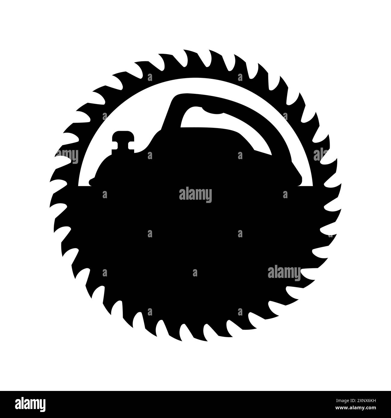 Woodworking and sawmill logo. Electric planer with circular saw blade ...