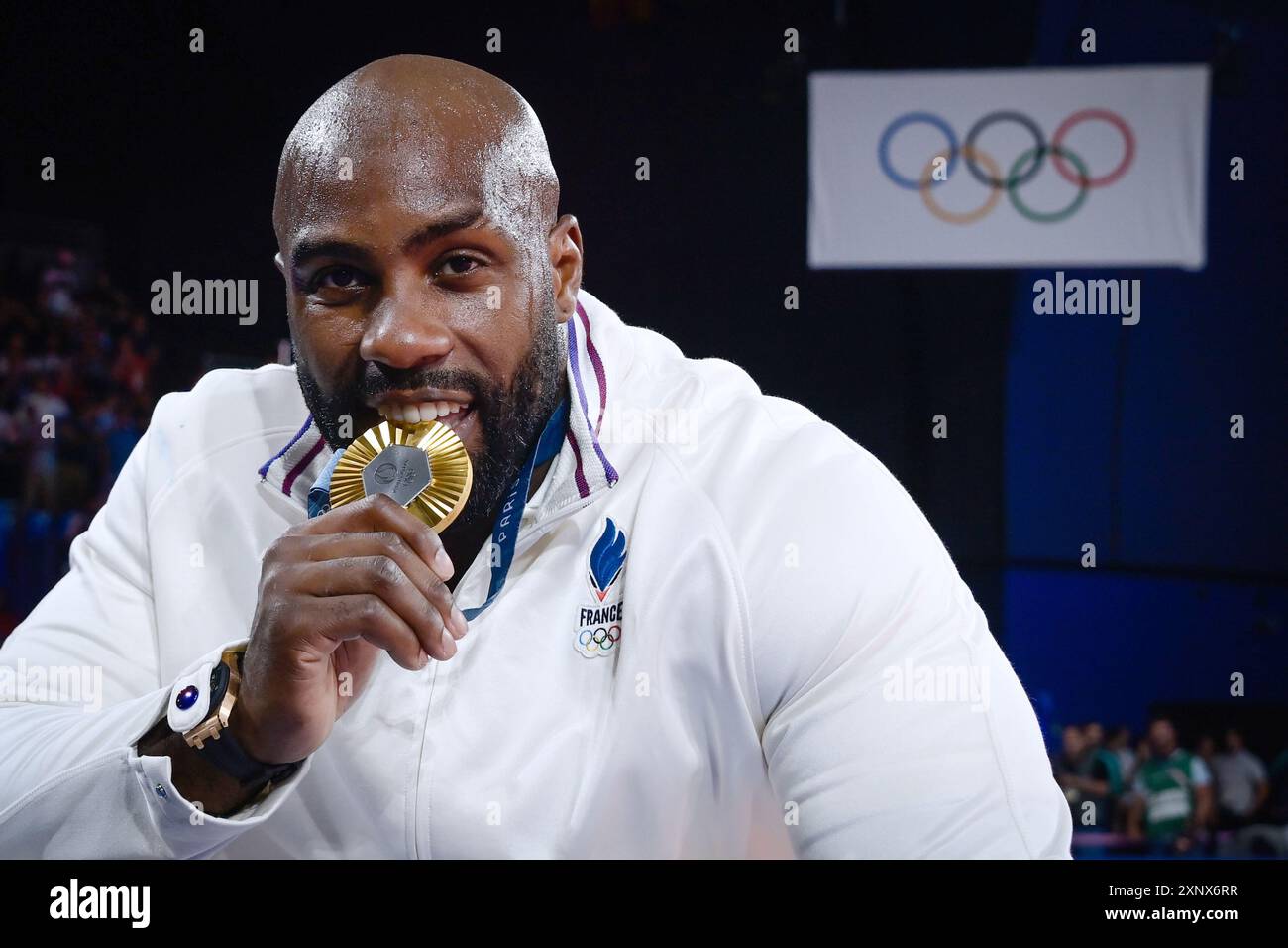 Teddy Riner ( FRA ) Gold medal, Judo, Men +100 kg during the Olympic ...
