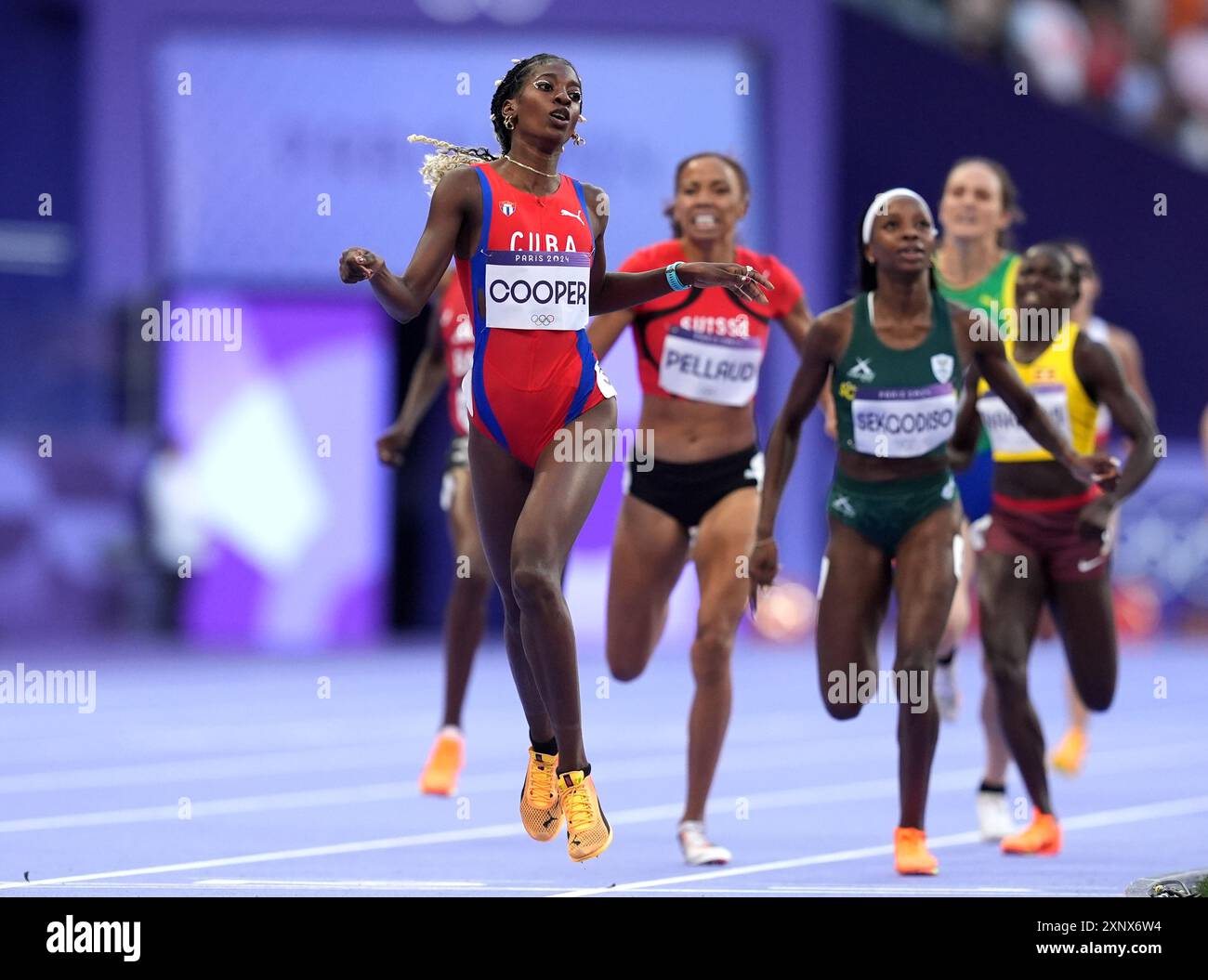 Cuba's Daily Cooper during the Women's 800m heats at the Stade de ...