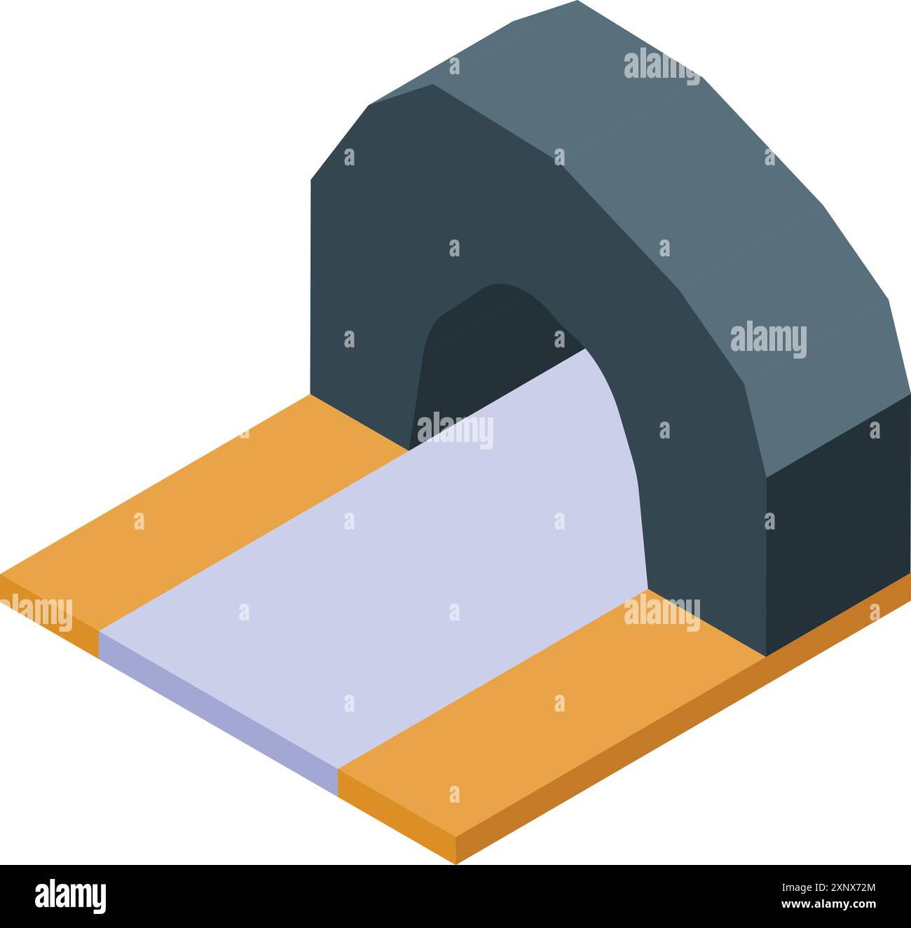 Stone arch bridge standing over a flowing river, connecting two sides ...