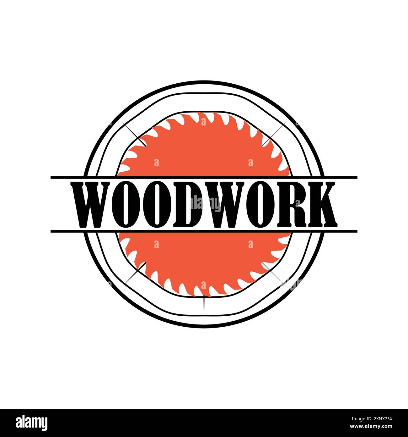 Sawmill emblem logo. Vector for carpentry, woodwork, lumberjack ...