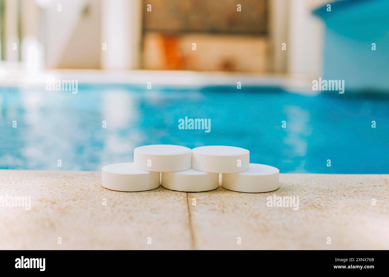 Chlorine tablets for disinfection and purification of swimming pools ...