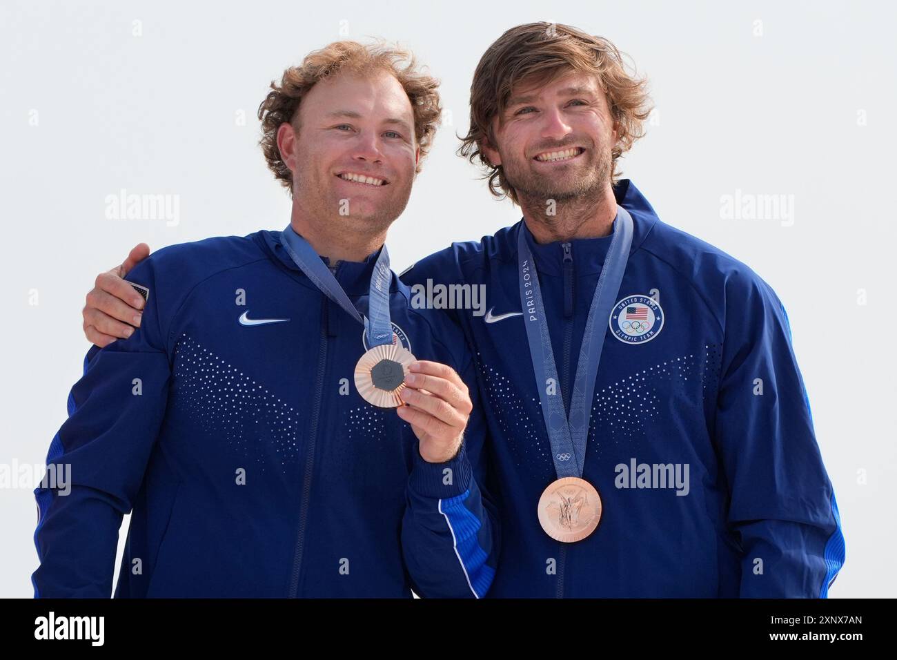 Olympic bronze medalists Ian Barrows and Hans Henken of the United ...