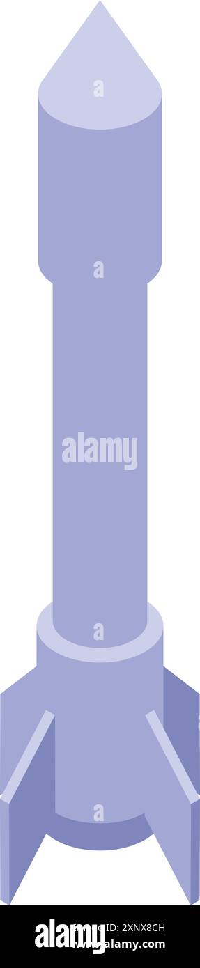 Powerful intercontinental ballistic missile is standing on the ground ...