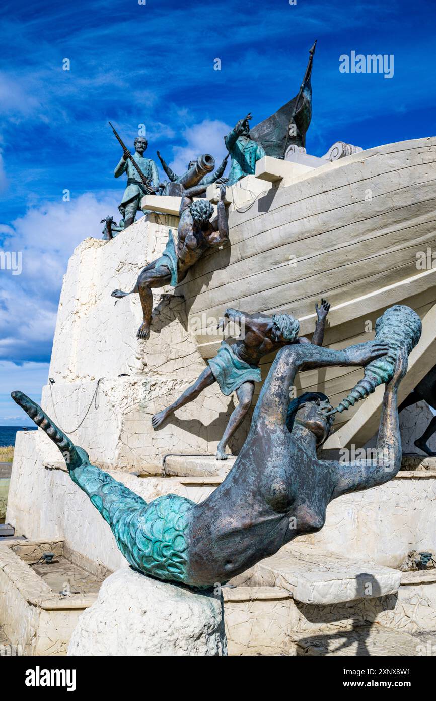 Monumento A Tripulantes Goleta Ancud, Shoreline of Punta Arenas ...