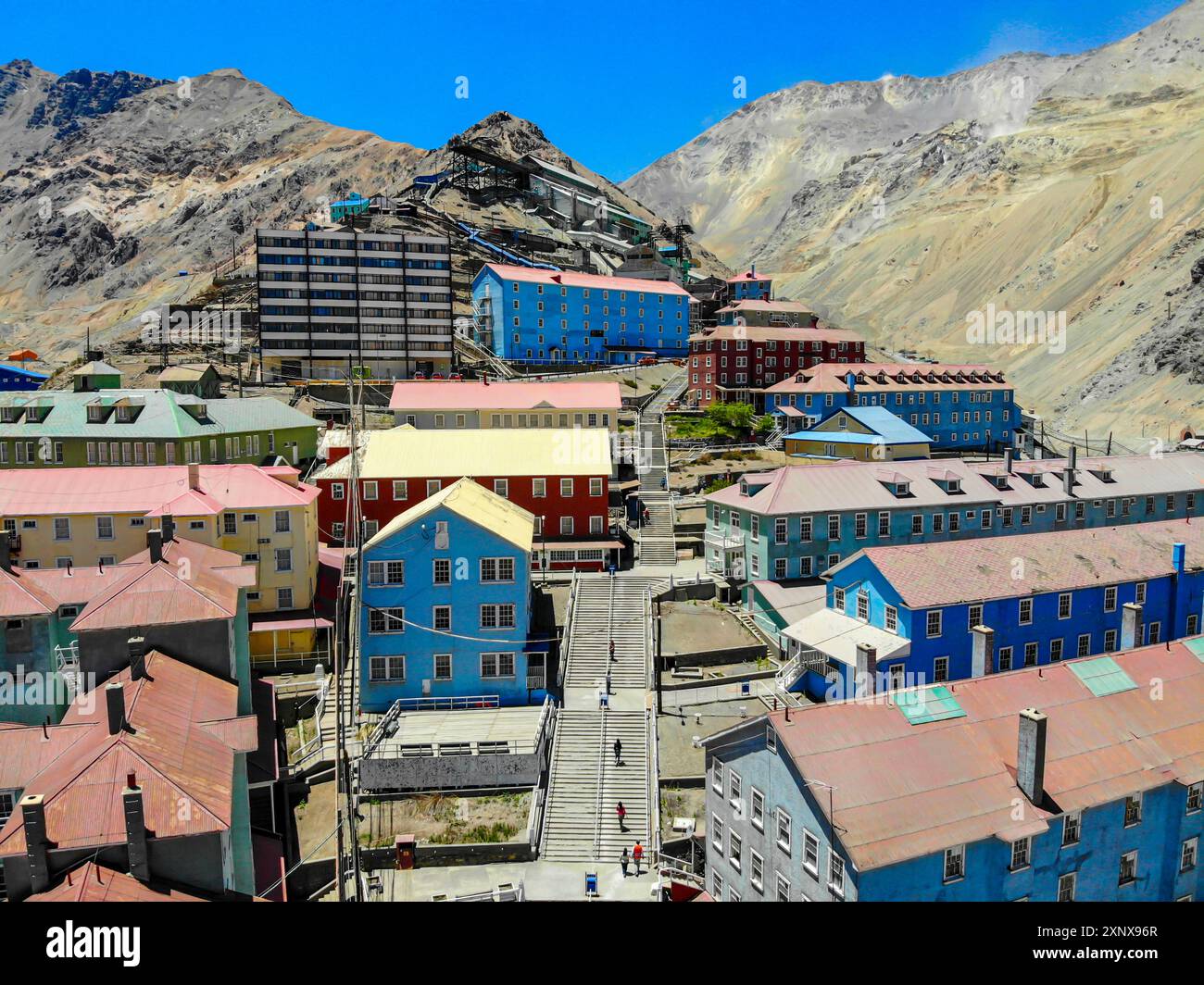 Sewell Mining Town, UNESCO World Heritage Site, Chile, South America ...