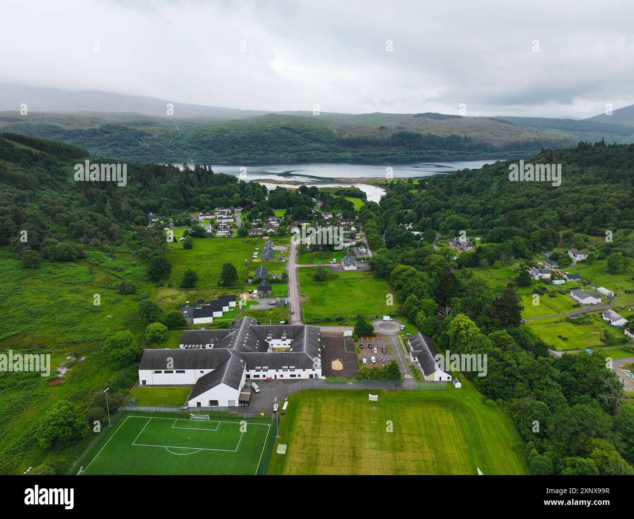 Aerial view village in western hi-res stock photography and images - Alamy