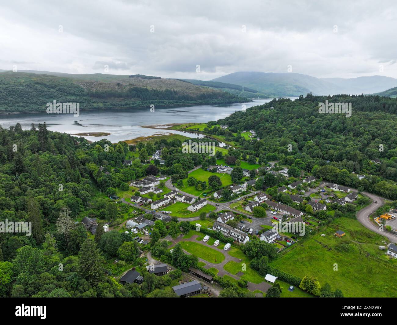 Aerial view village in western hi-res stock photography and images - Alamy