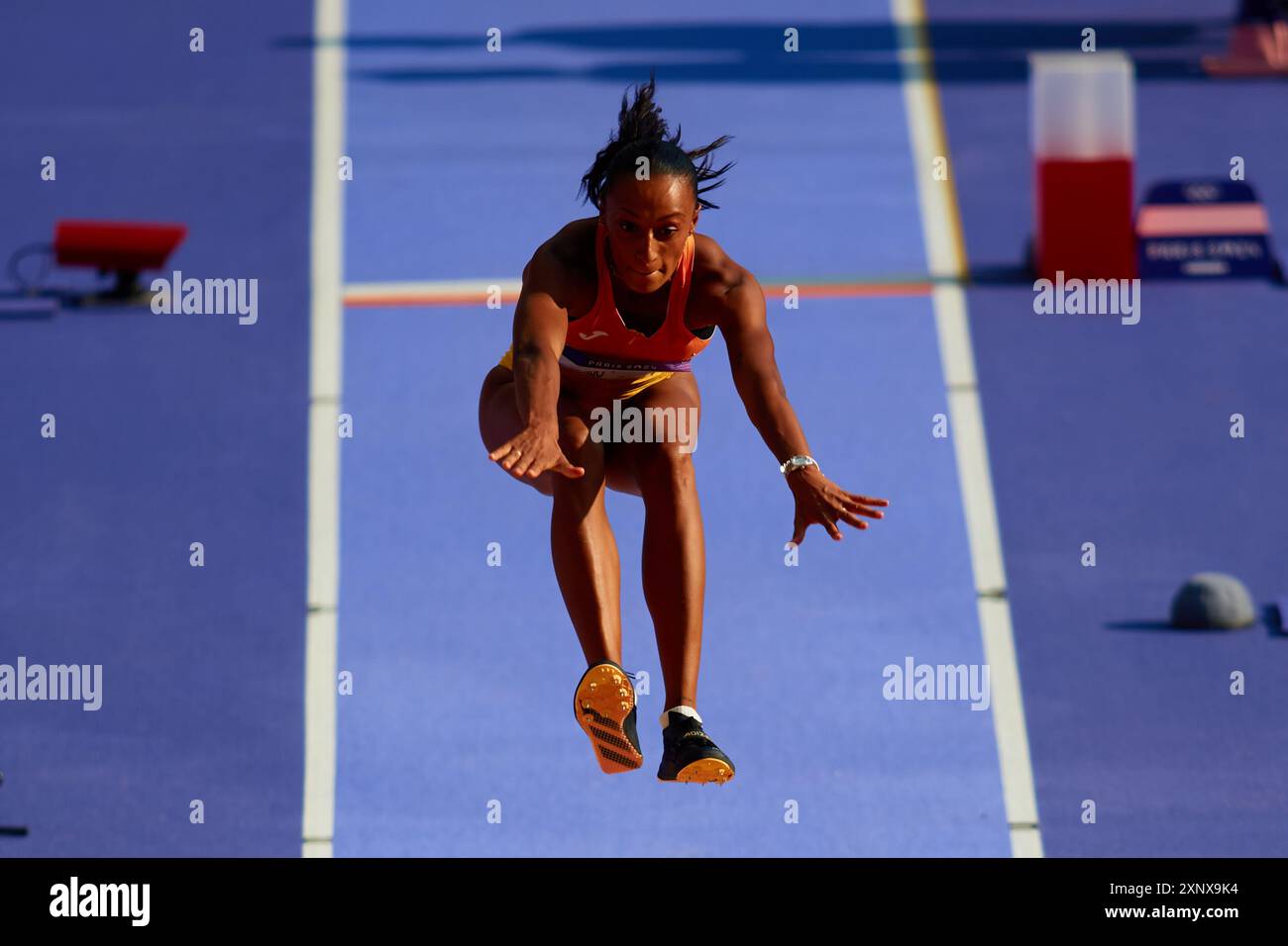 Ana Peleteiro of Spain competes in the Triple Jump women during the ...