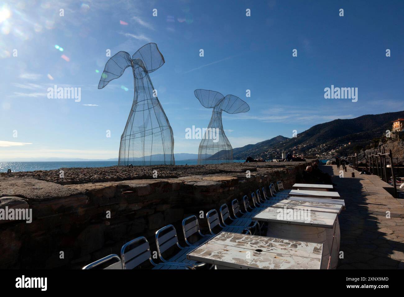 Camogli, a fishing village and tourist resort located on the west side ...