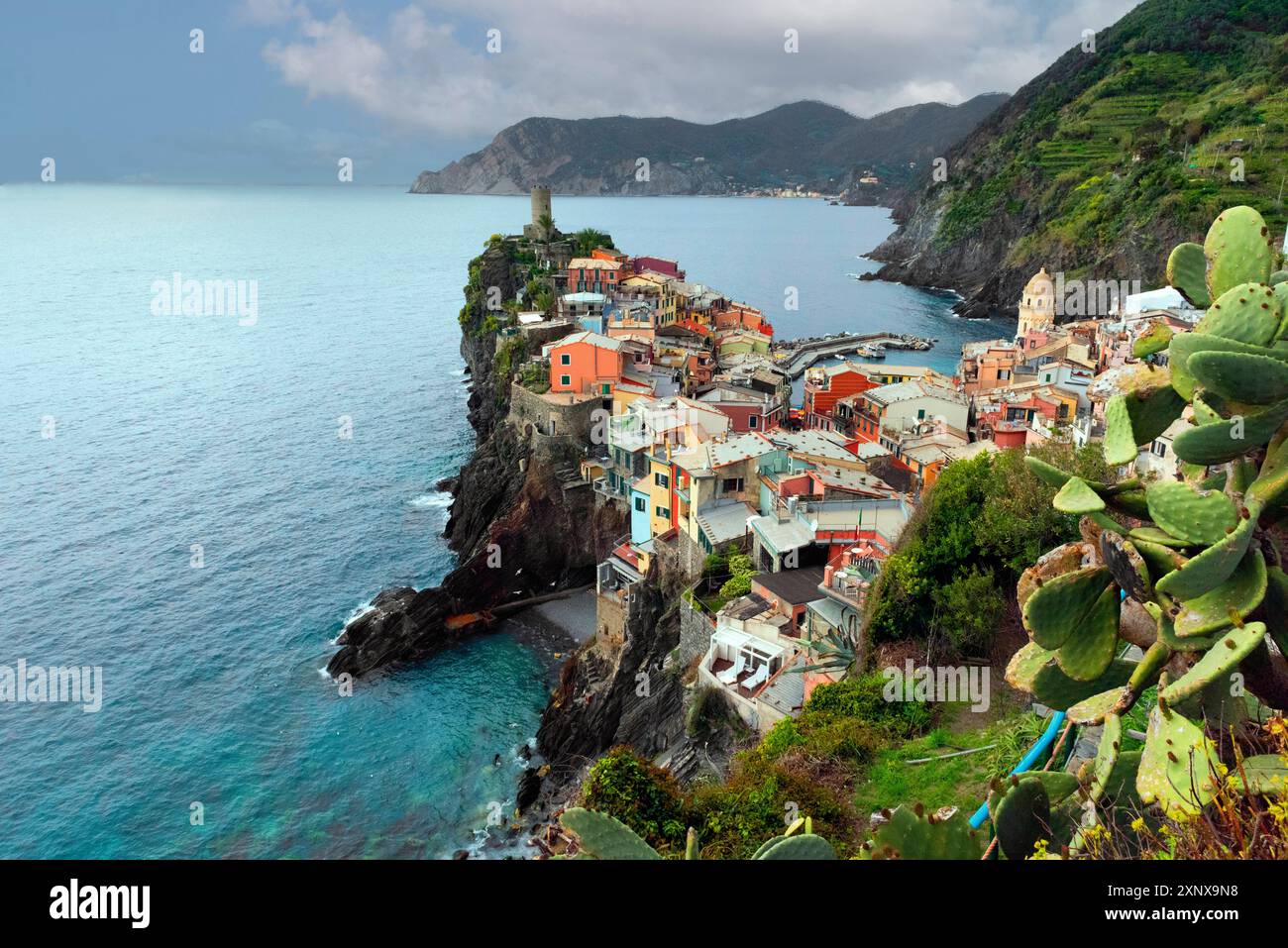 Vernazza, a coastal town in the province of La Spezia, Cinque Terre ...